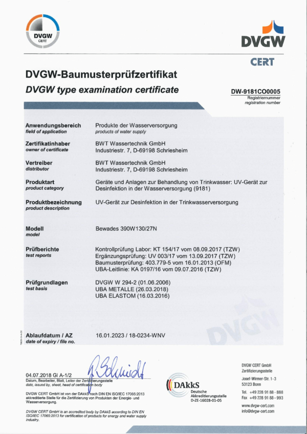 BWT 德國倍世 認證【拓霖企業 - 台灣總代理】 - 拓霖官方網站
